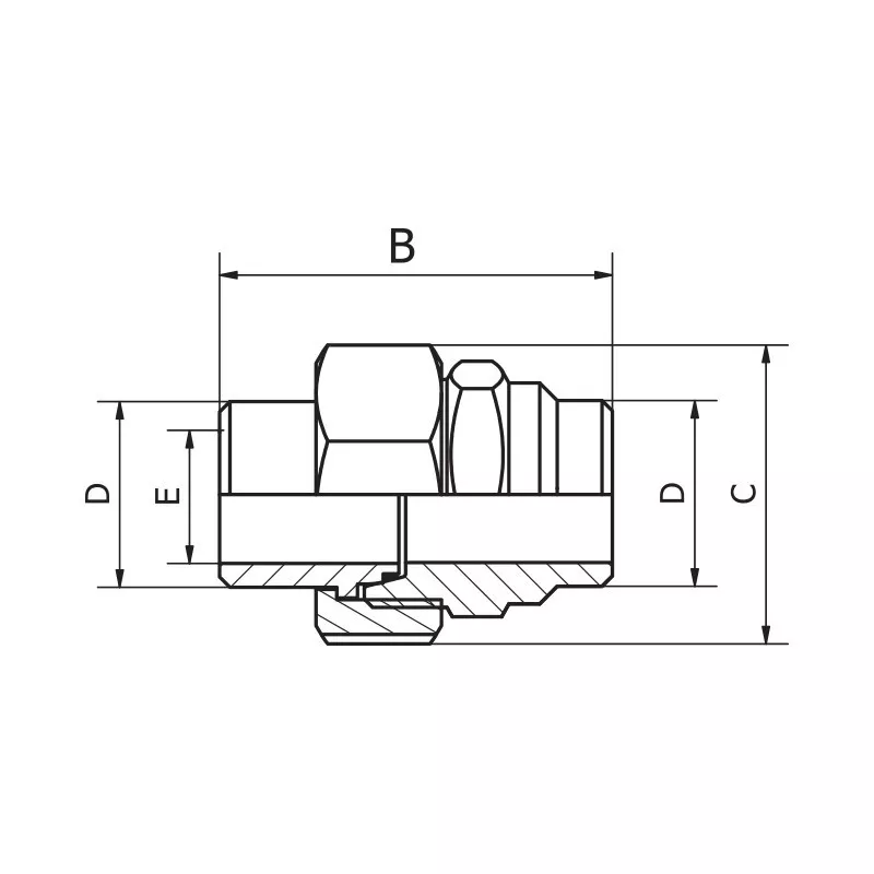 Double seal union - BW BW - Hexagonal nut - T Series - SOFRA INOX