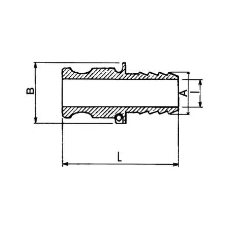 Grooved adaptor type E - Camlock quick coupling stainless steel 316 ...