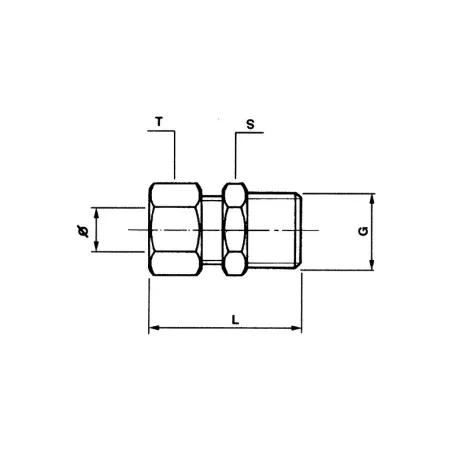 Single ring male union - DIN 2353 - L Series - stainless steel 316 ...