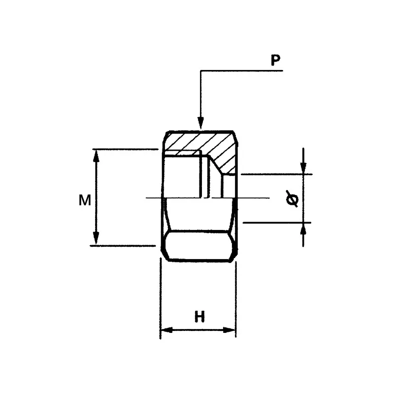 Nut DIN 2353 - S series - stainless steel 316TI - SOFRA-INOX