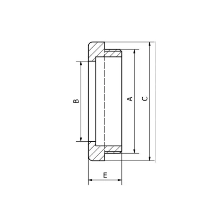 Male nut SMS 304 - aseptic fitting 4 pieces - SOFRA-INOX