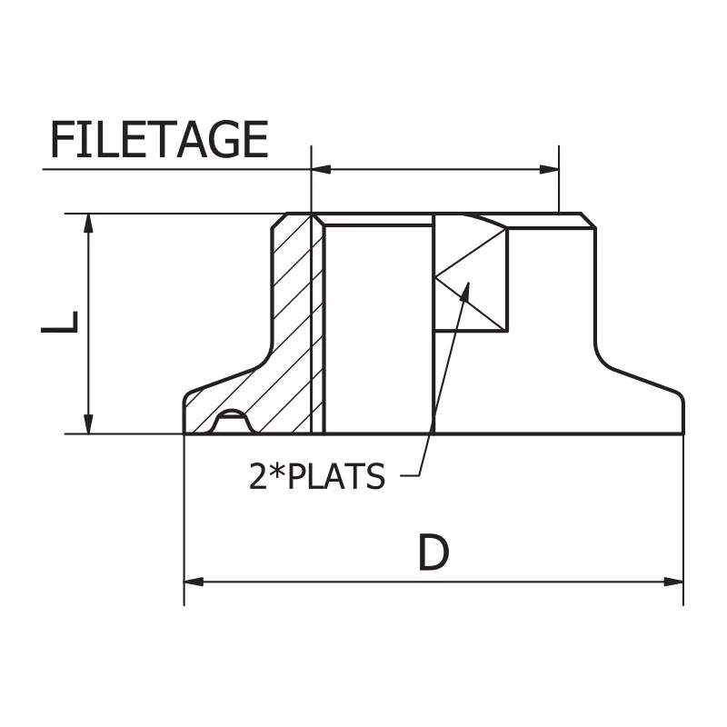 Female threaded ferrule in stainless steel 316L for ISO 228-1 ...