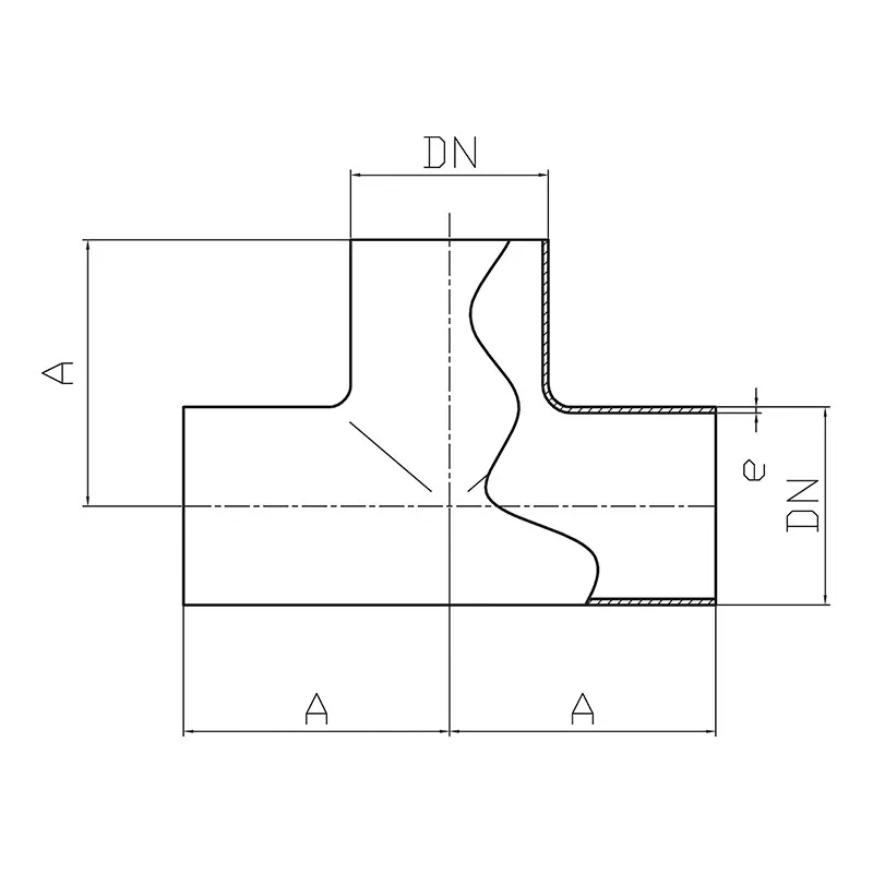 ISO reduced tee in stainless steel 316L Bio-Pharma standard for ...