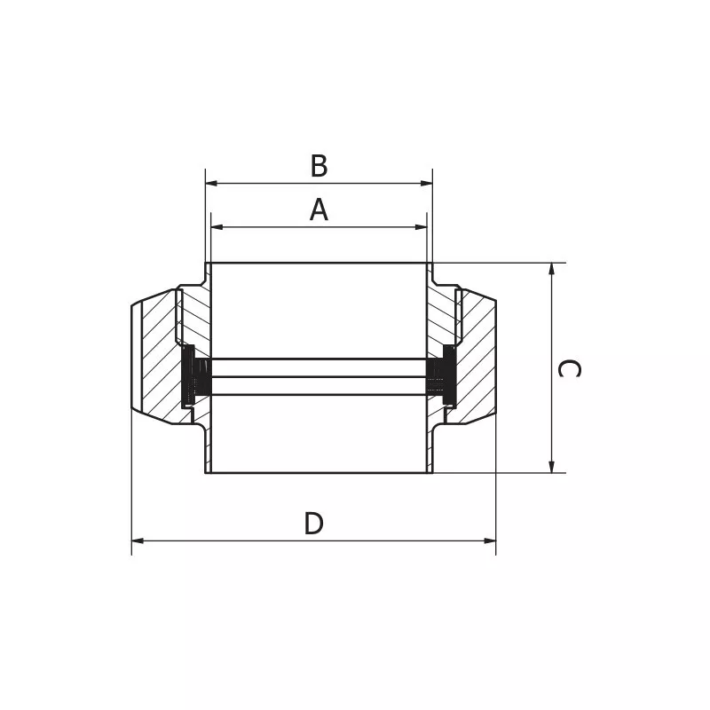 Complete IDF welding fitting with hexagonal nut and Nitrile seal ...