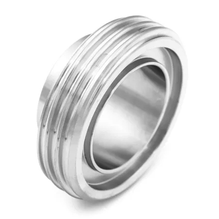 SMS 1145 standard threaded male part made of 316L stainless steel, made ...