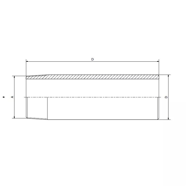 200mm male end - gas thread - 316L - EN 10217-7 - SOFRA INOX