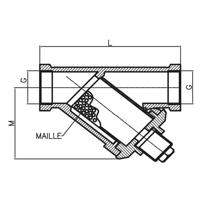Y-strainer with female-female gas thread AISI 316 - SOFRA INOX