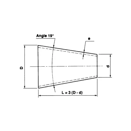 ISO concentric reducer rolled and welded - stainless steel 304L ...