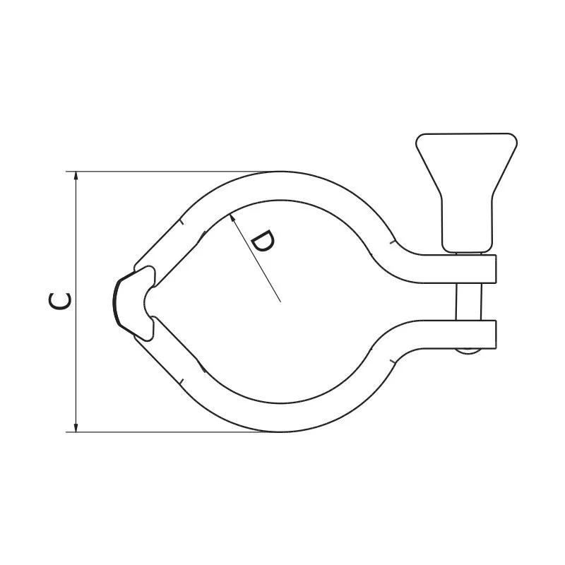 Collier Clamp en inox 304 avec écrou non débouchant pour raccord Clamp ...