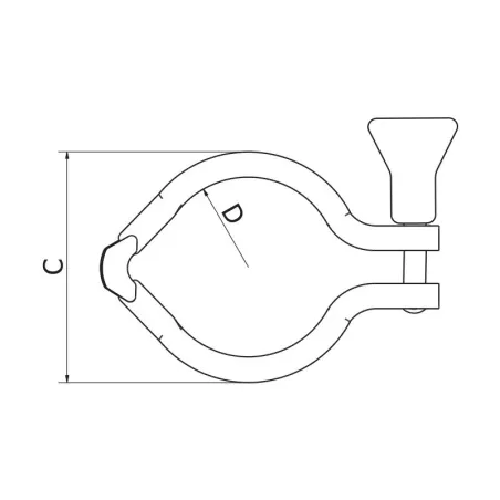 Collier clamp ISO standard en inox 304 (1.4301) avec écrou non ...