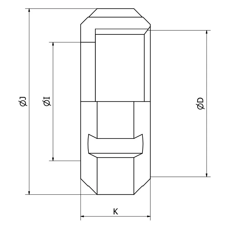 SMS 1145 nut made of stainless steel 316L for the food industry - SOFRA ...