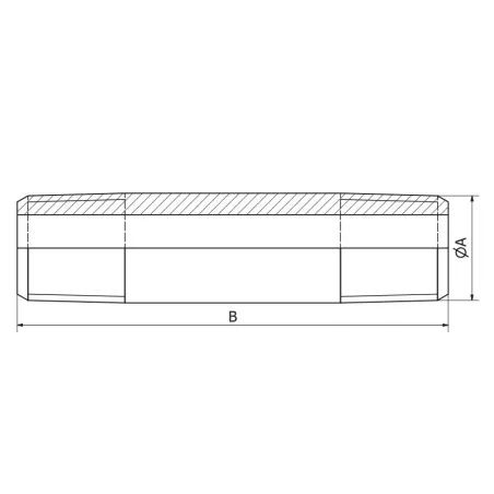 Pipe nipple - Gas thread - 316L - EN 10217-7 - SOFRA-INOX