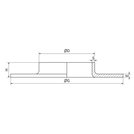 Thin ISO pressed collar - thickness 2mm - Type 33 - 304L