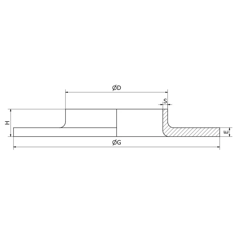 Thin ISO pressed collar - thickness 2.9mm/3mm - Type 33 - 304L - SOFRA INOX