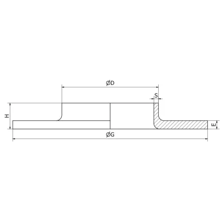 Thin ISO pressed collar - thickness 2.9mm/3mm - Type 33 - 316L - SOFRA INOX