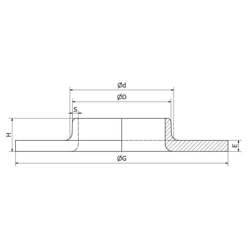 Collet épais usiné ISO - inox 316L - SOFRA-INOX