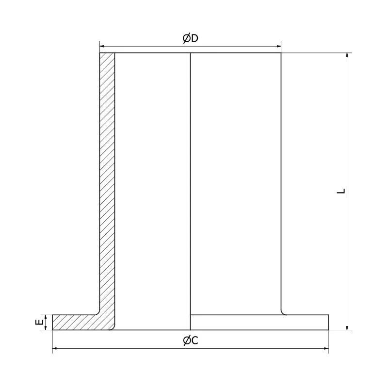 Stub-end collar Type A - ANSI / MSS SP 43 - Schedule 10S - 316L - SOFRA ...