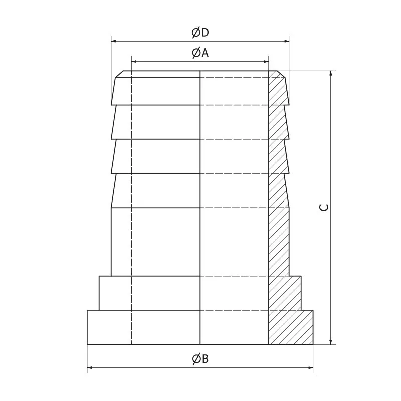 RJFR 316L stainless steel grooved end cap for ISO tube - SOFRA-INOX