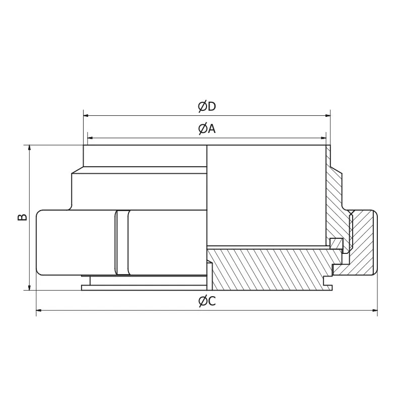 Single end RJFR fitting + cap in stainless steel 316L for ISO tube ...