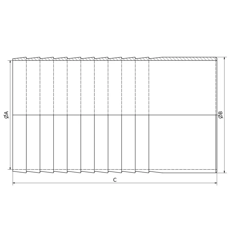 Welding fluted tube SMS 1145 made of 316L steel - SOFRA INOX