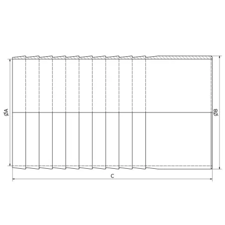 Welding fluted tube SMS 1145 made of 316L steel - SOFRA INOX