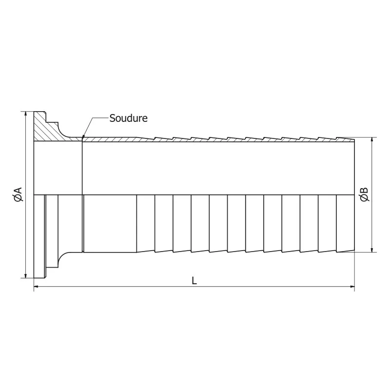 SMS ligating hose liner for food industry - SOFRA INOX
