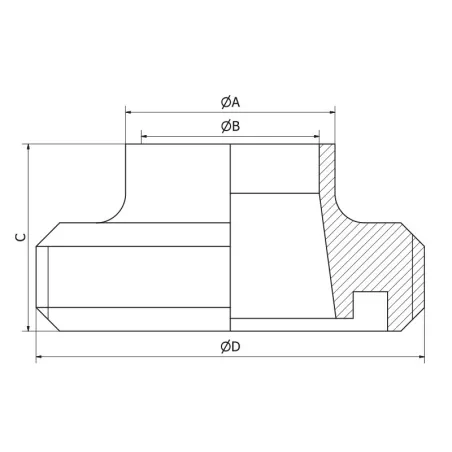 Threaded SMS welding liner for ISO pipe - SOFRA INOX