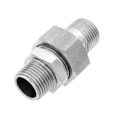 3 pieces Union Fitting - Male Male - Hexagonal nut - Gas thread - AL ...