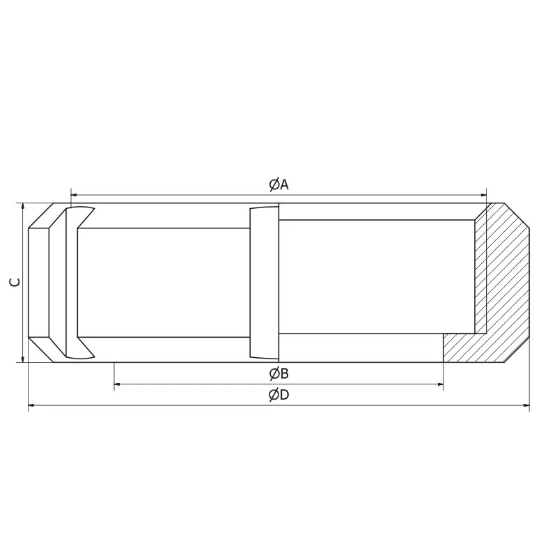 Round nut RJT with notches in stainless steel 304 for food connection ...