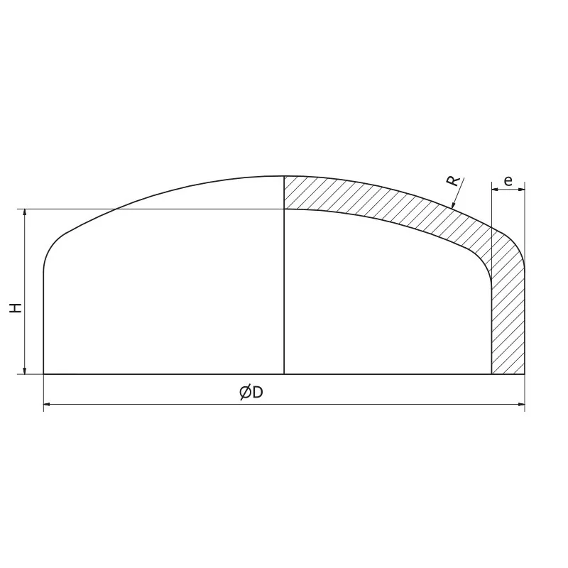 Domed cap ISO - stainless steel 316L - Welding accessories - SOFRA-INOX