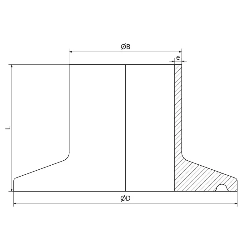 28.6mm ASME-BPE ferrule for pharmaceutical clamp : SOFRA INOX