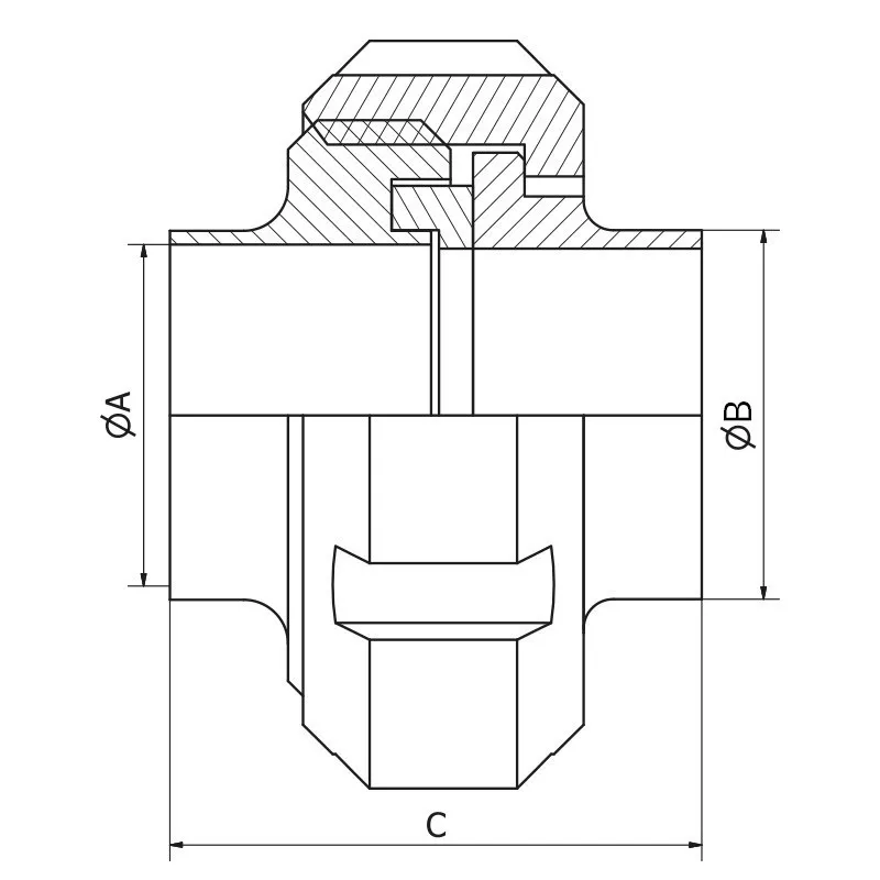 SMS 1145 fitting moulded in 316L stainless steel for the food industry ...