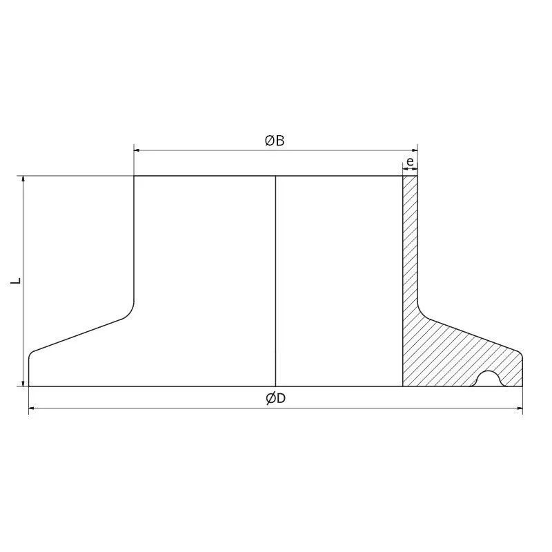 Clamp fitting 32676 ferrule 316L stainless steel - SOFRA INOX