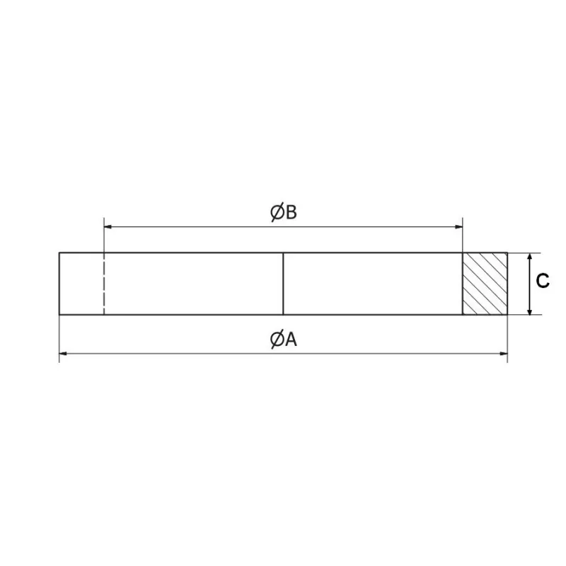 Square EPDM gasket for SMS 1145 expanding union - SOFRA INOX