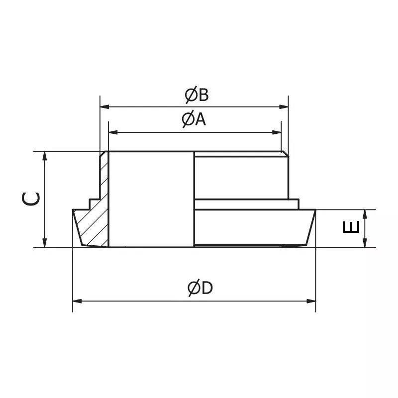 DIN 11851 liner with ISO outlet - 316L stainless steel - made in France ...