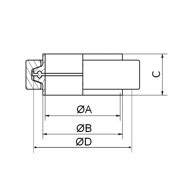 SMS Clamp fitting complete 12.7mm 316L PED : SOFRA INOX
