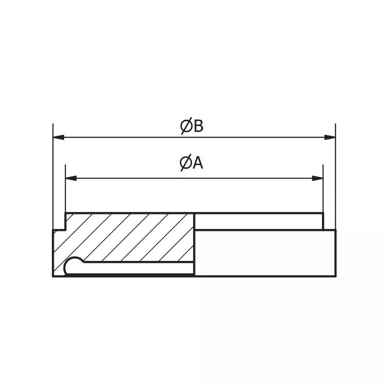 DIN 11864-1 Form A blind nut - 316L stainless steel - SOFRA INOX