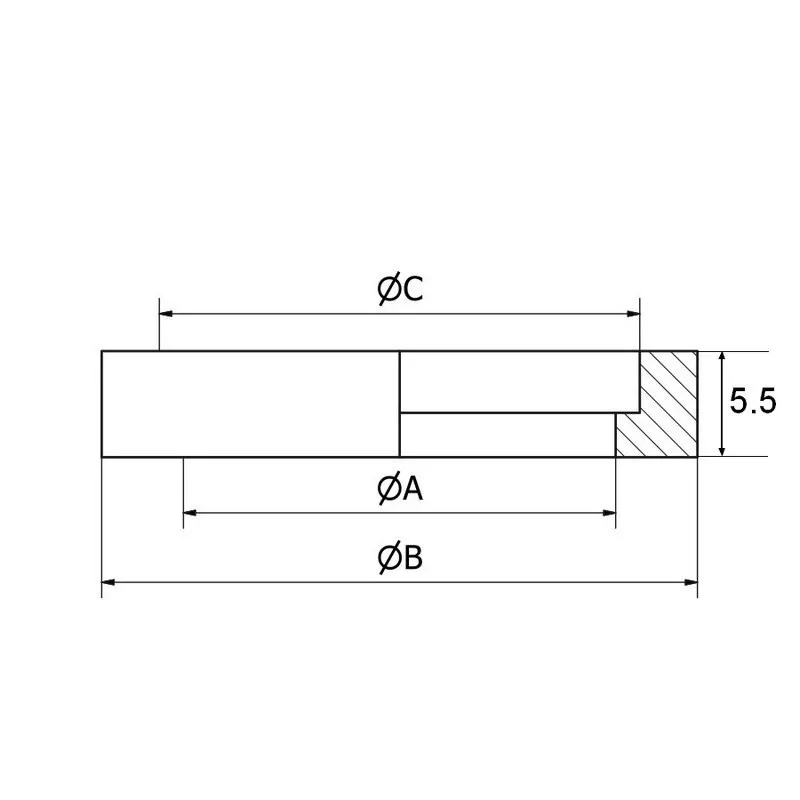 SMS L-fitting food seal made of PTFE - SOFRA INOX