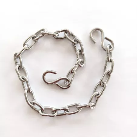 Chaînette 30 cm avec crochets pour écrou bouchon SMS - SOFRA INOX