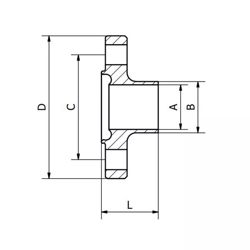 Short male flange DIN 11853-2 ISO pipe- SOFRA INOX