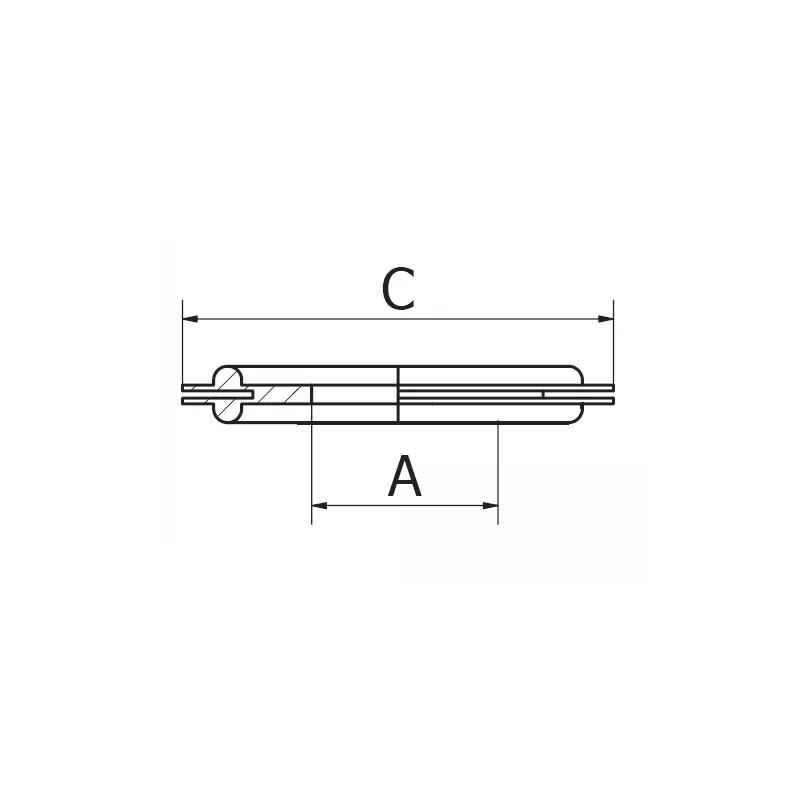 ISO mini clamp cover gasket in PTFE-EPDM, PTFE-FKM or PTFE-Silicone ...