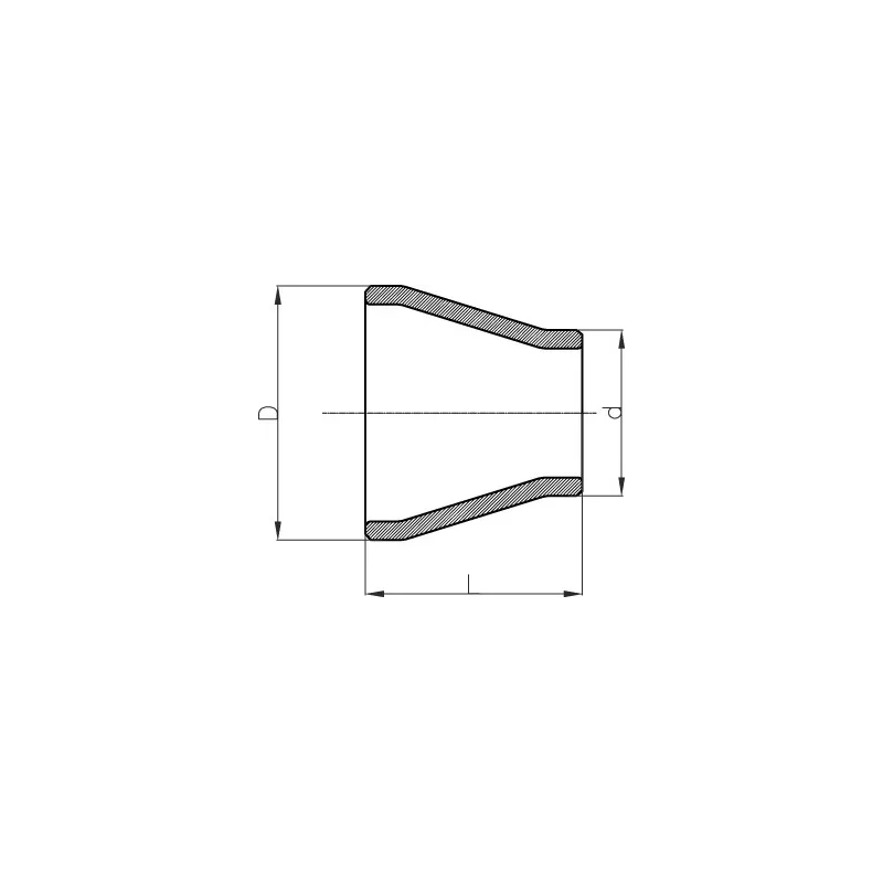 ANSI Schedule 40S concentric reducer - stainless steel 304L - Welding ...