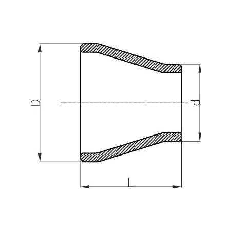 ANSI Schedule 40S concentric reducer - stainless steel 304L - Welding ...